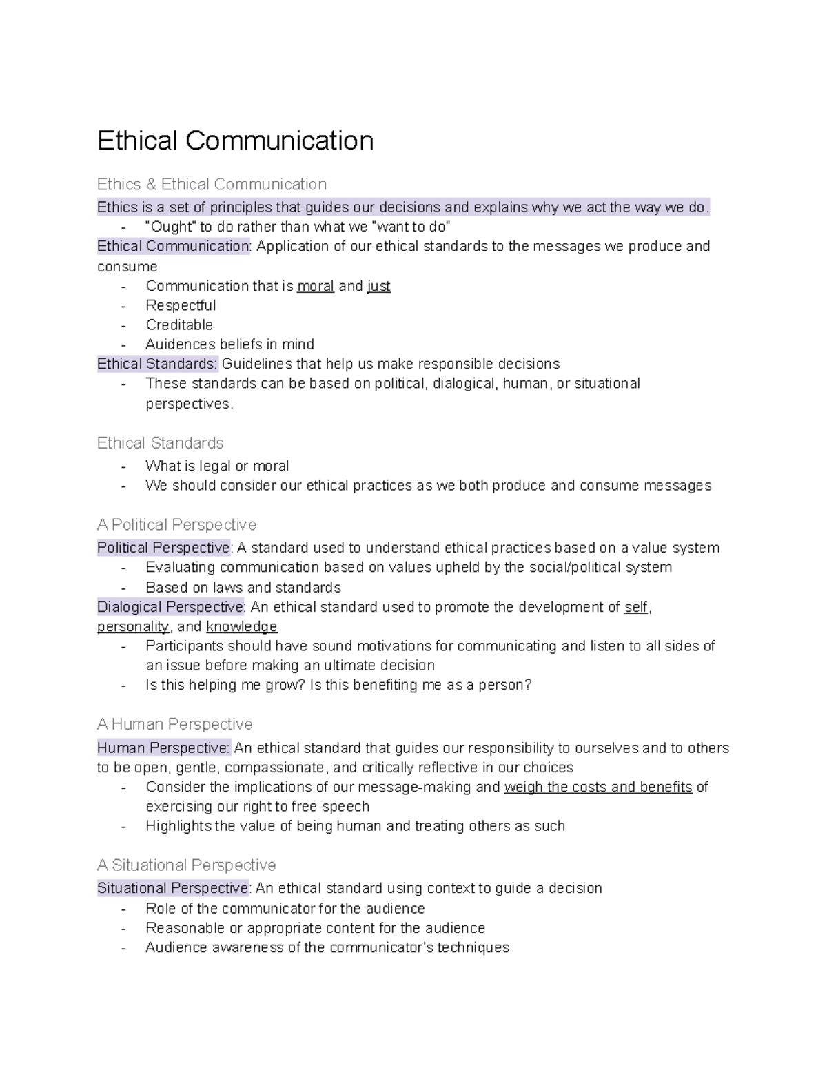 Chapter 3 P2P - Ethical Communication Ethics & Ethical Communication ...
