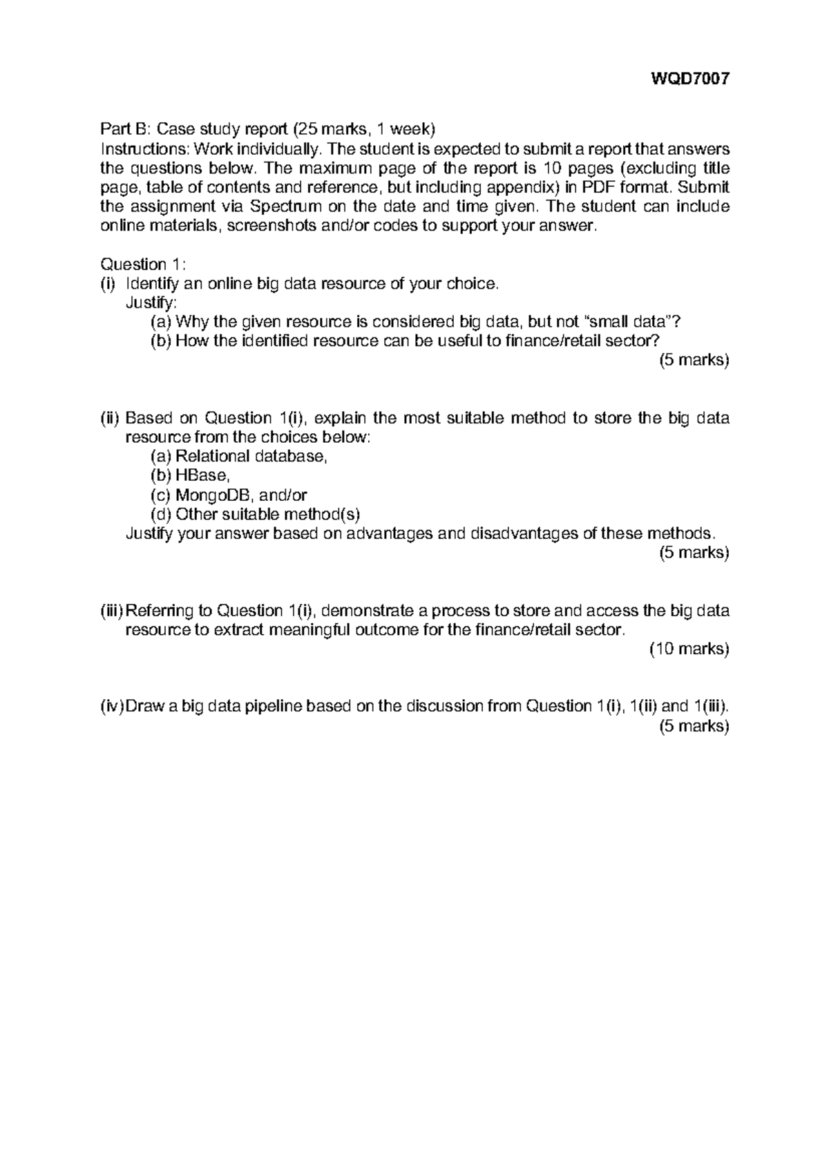 WQD7007 Big Data Management Case Study - WQD Part B: Case study report ...