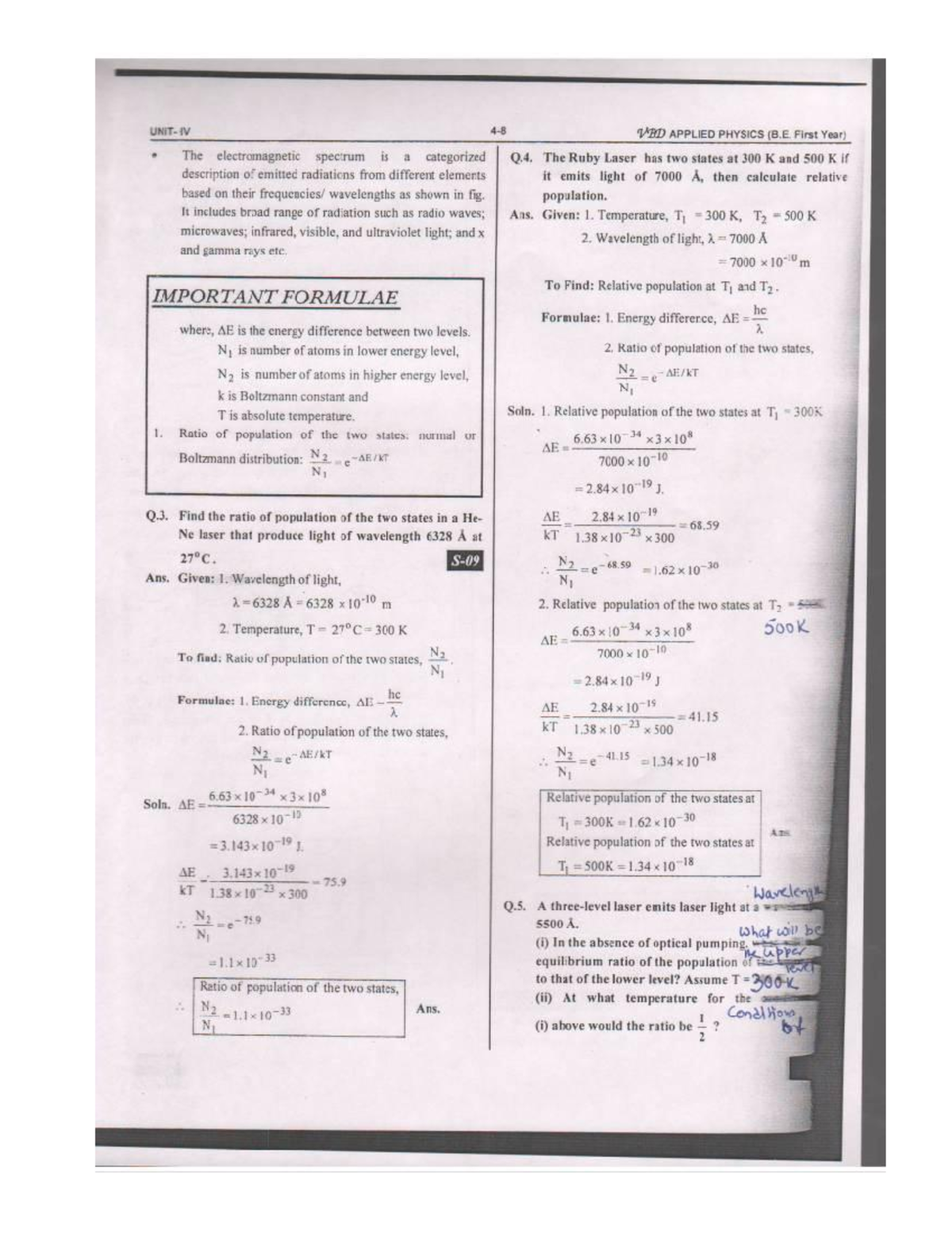 Laser-problems - Electrical & Electronic Engineering - Studocu