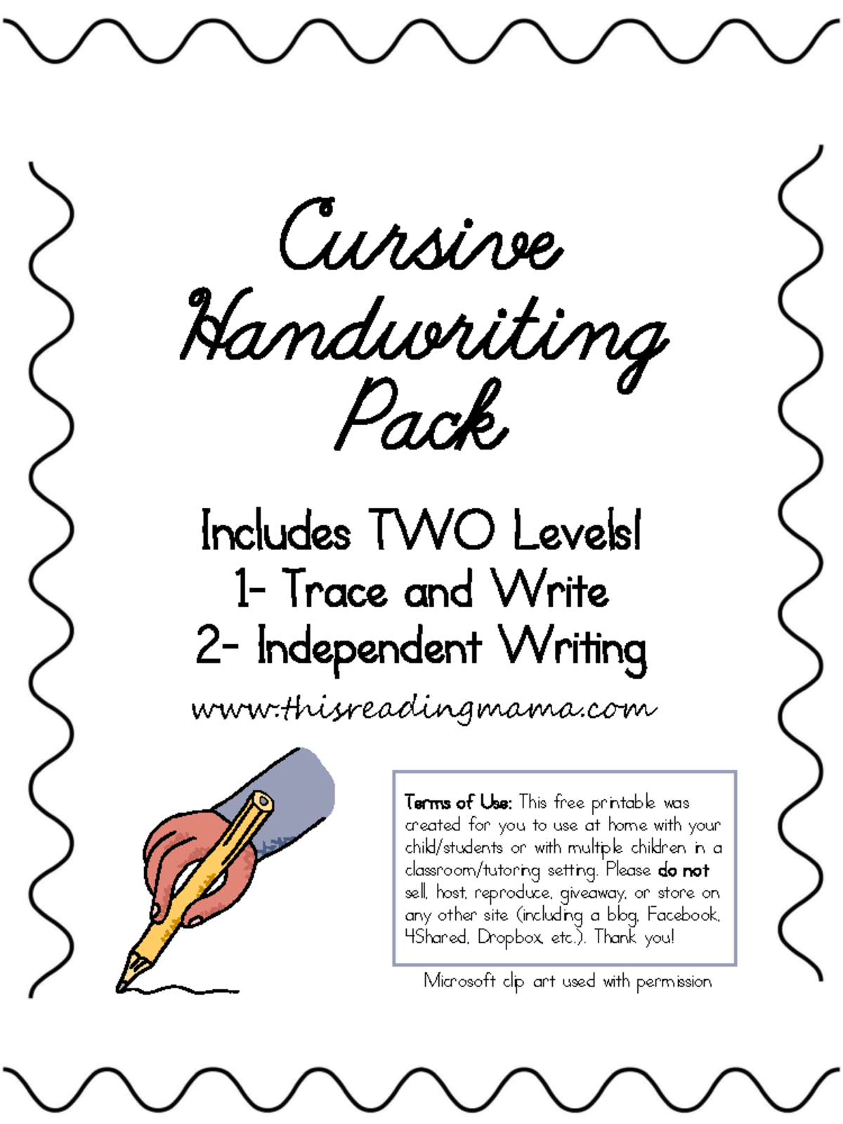 Cursive Handwriting Pack - Cursive Handwriting Pack Includes TWO Levels ...