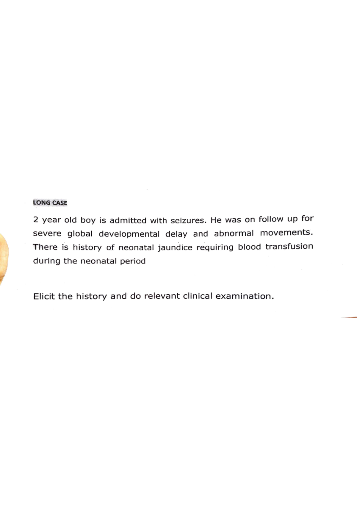 Pd long cases - Pediatrics long case presentation for mbbs final year ...