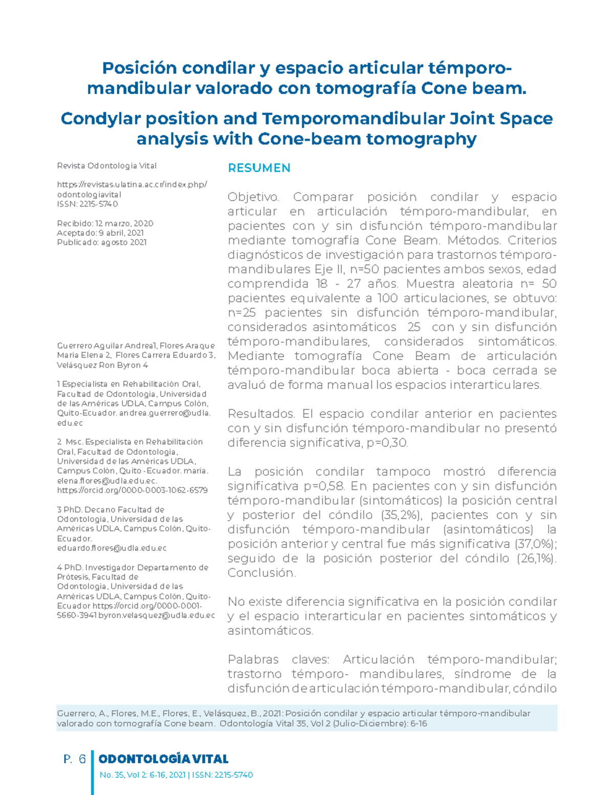 Articulación temporomandibular, posición del cóndilo - P. 6 ODONTOLOGÍA ...
