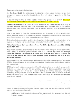 The Essentials of an Express Trust - No particular form of words needed ...