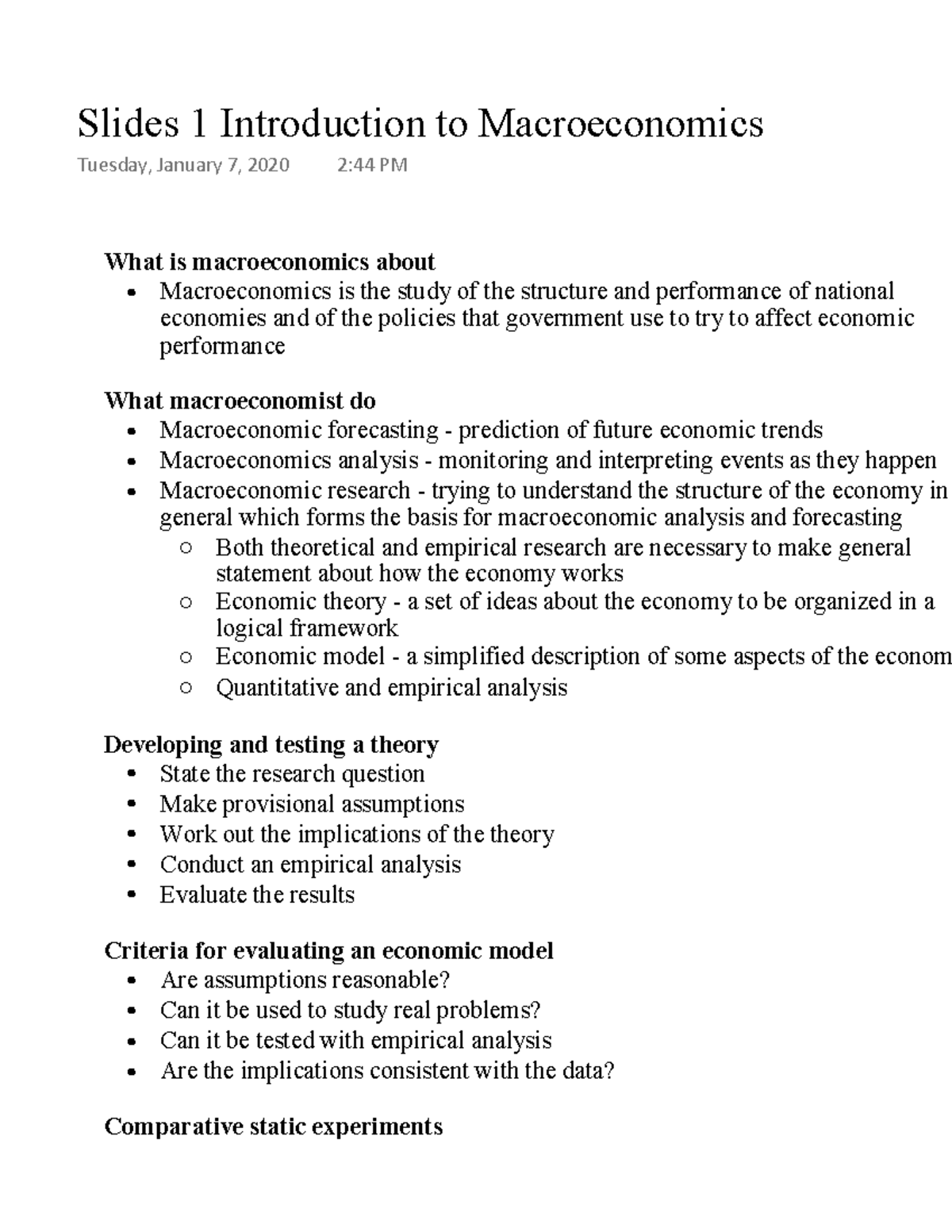 Slides 1 Introduction to Macroeconomics - Warning: TT: undefined function: 32 Warning: TT ...