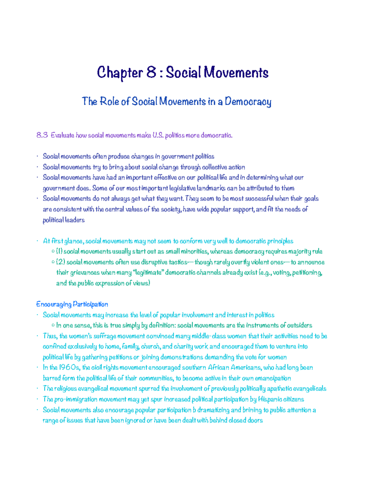8.3 The Role of Social Movements in a Democracy - Chapter 8 : Social ...