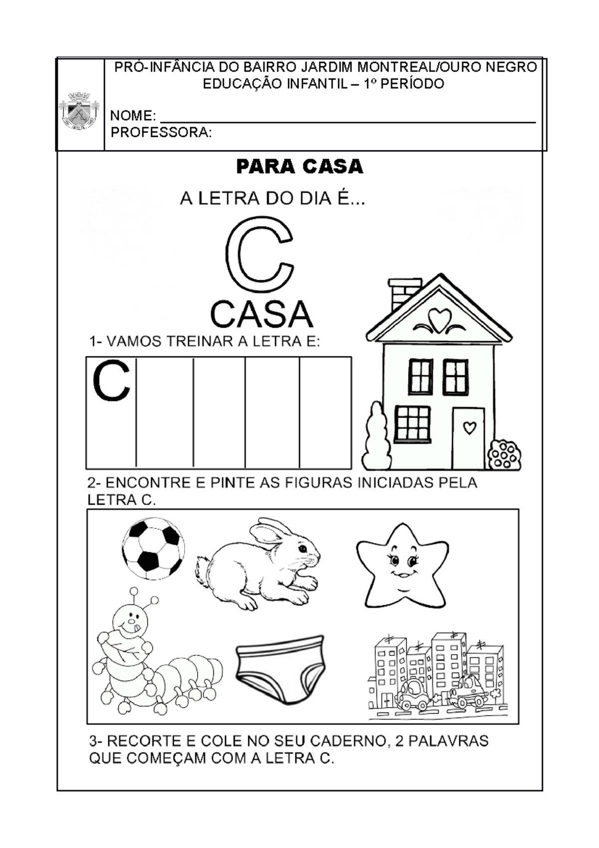 Atividades Educação Infantil 1 Periodo Fdplearn