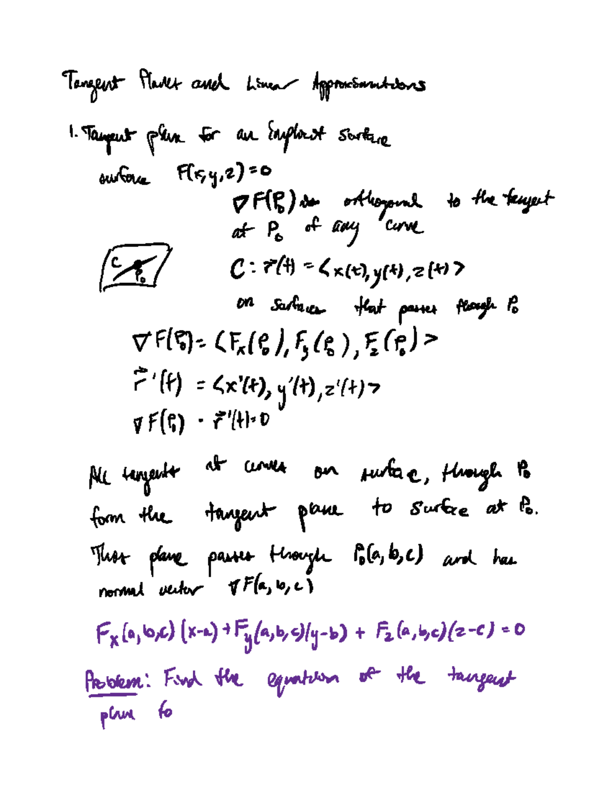 Tangent Planes and Linear Approximations - MATH 2153 - Studocu