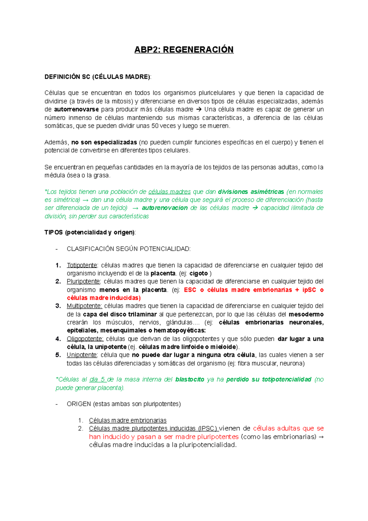 ABP2 - Regeneración 2º cursomedicina - ABP2: REGENERACIÓN DEFINICIÓN SC ...
