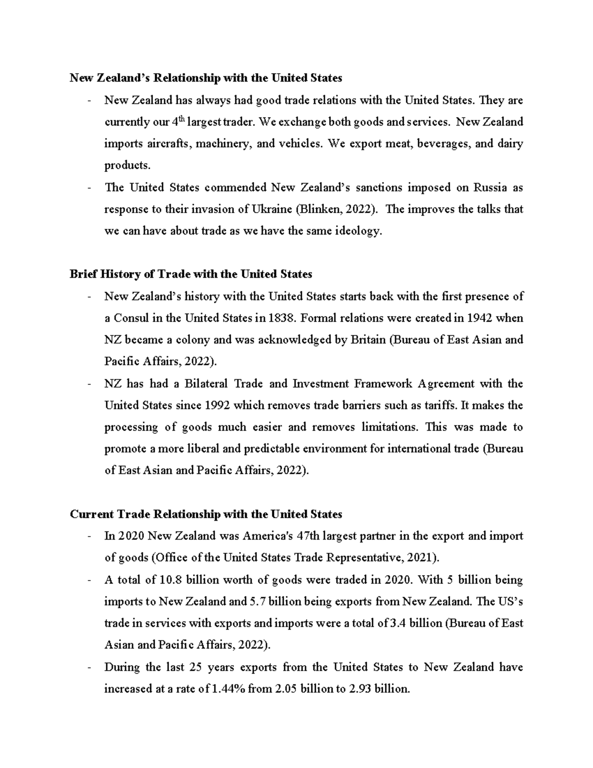 PM's Read Ahead - Completed Essay - New Zealand9s Relationship with the ...