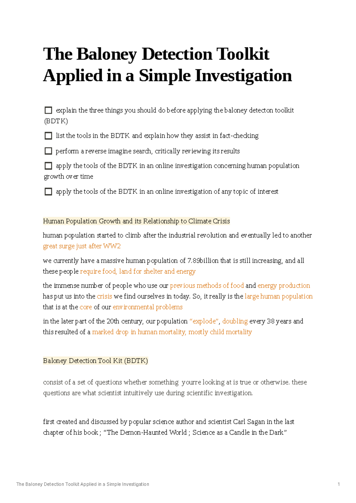 The Baloney Detection Toolkit Applied in a Simple Investigation - The ...