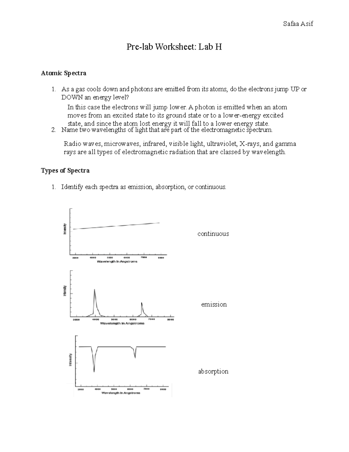 Pre Lab Worksheet Lab H. (the Correct ONE) pdf - AST 1001 - Pre-lab ...