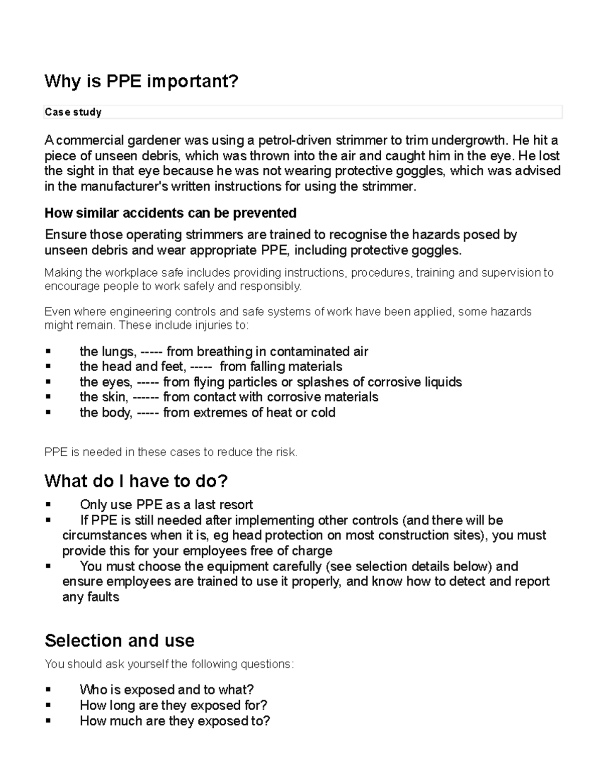 Why is PPE important - research output - Why is PPE important? Case ...