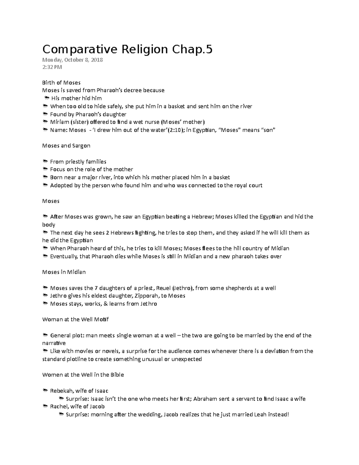 Comparative Religion Chap5 - Comparative Religion Chap Monday, October ...