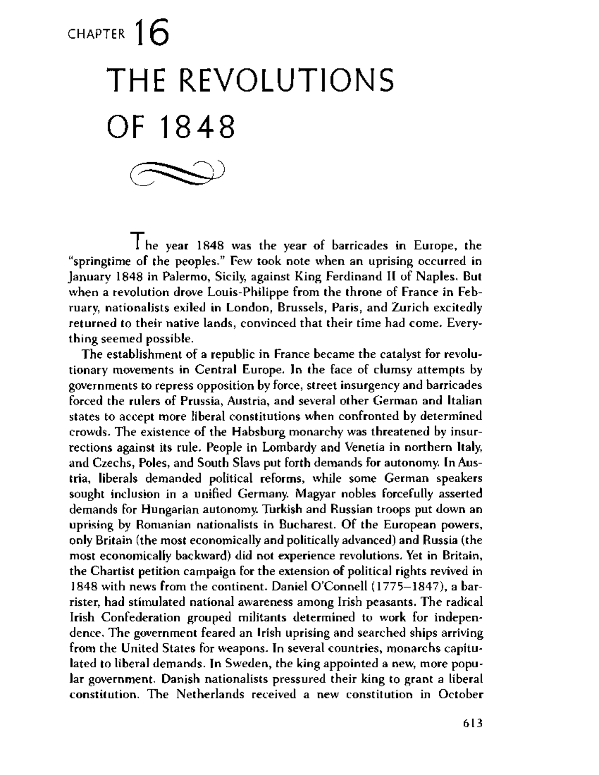1848 revolution and legacy - CHAPTER 16 THE REVOLUTIONS OF 1848 I he ...