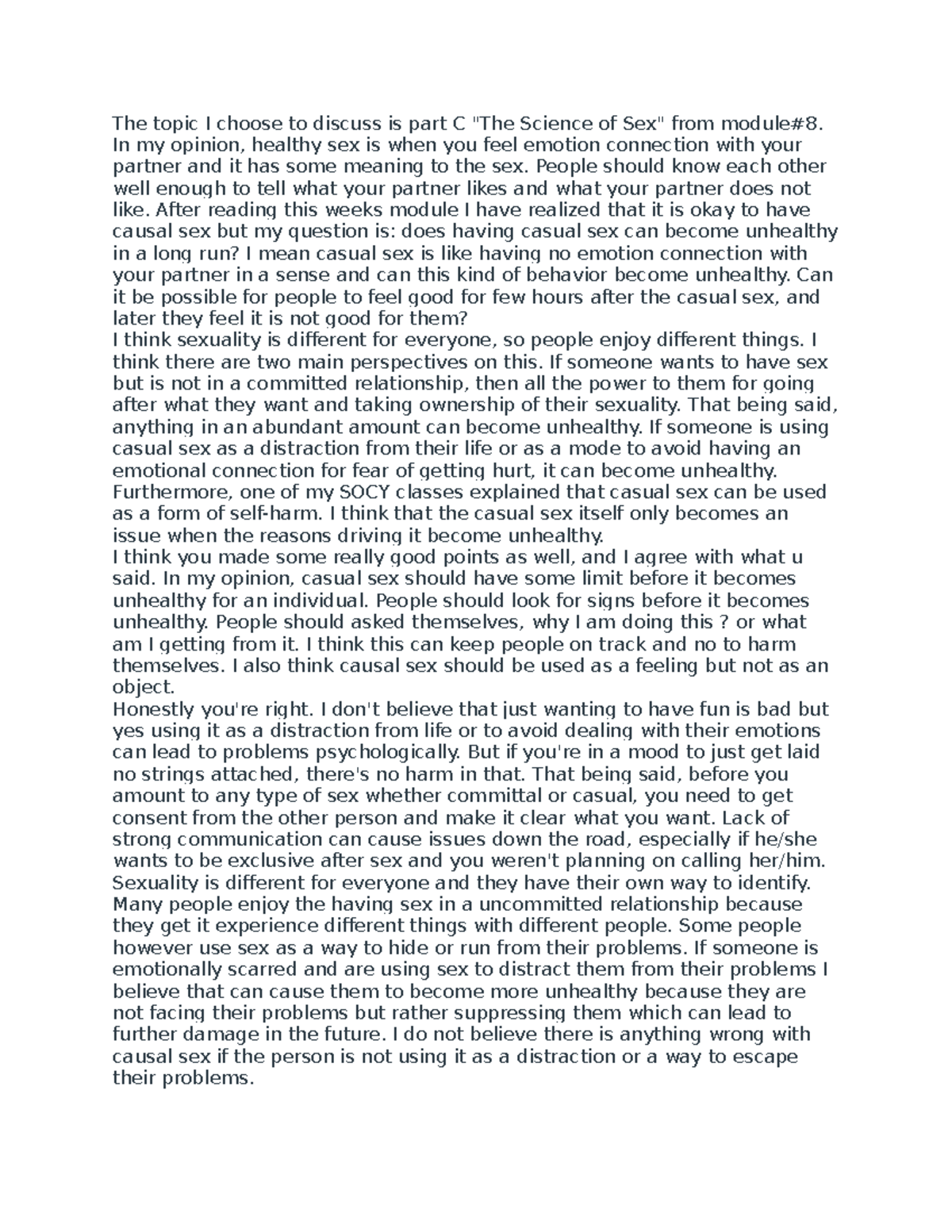 Psyc Notes 16 Psych100 Lecture Note And Practice The Topic I Choose To Discuss Is Part C