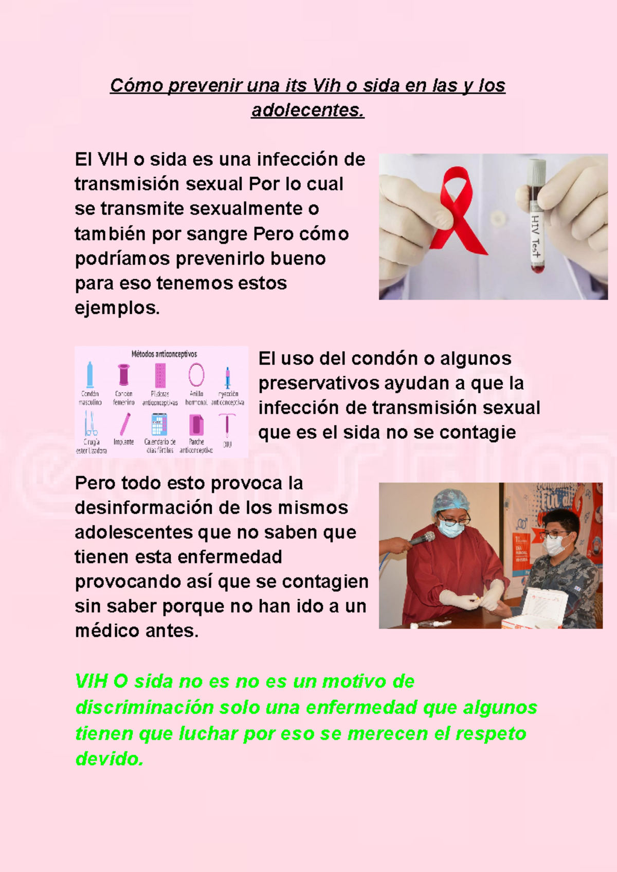 Cómo prevenir una its Vih o sida en las y los adolecentes - El VIH o ...