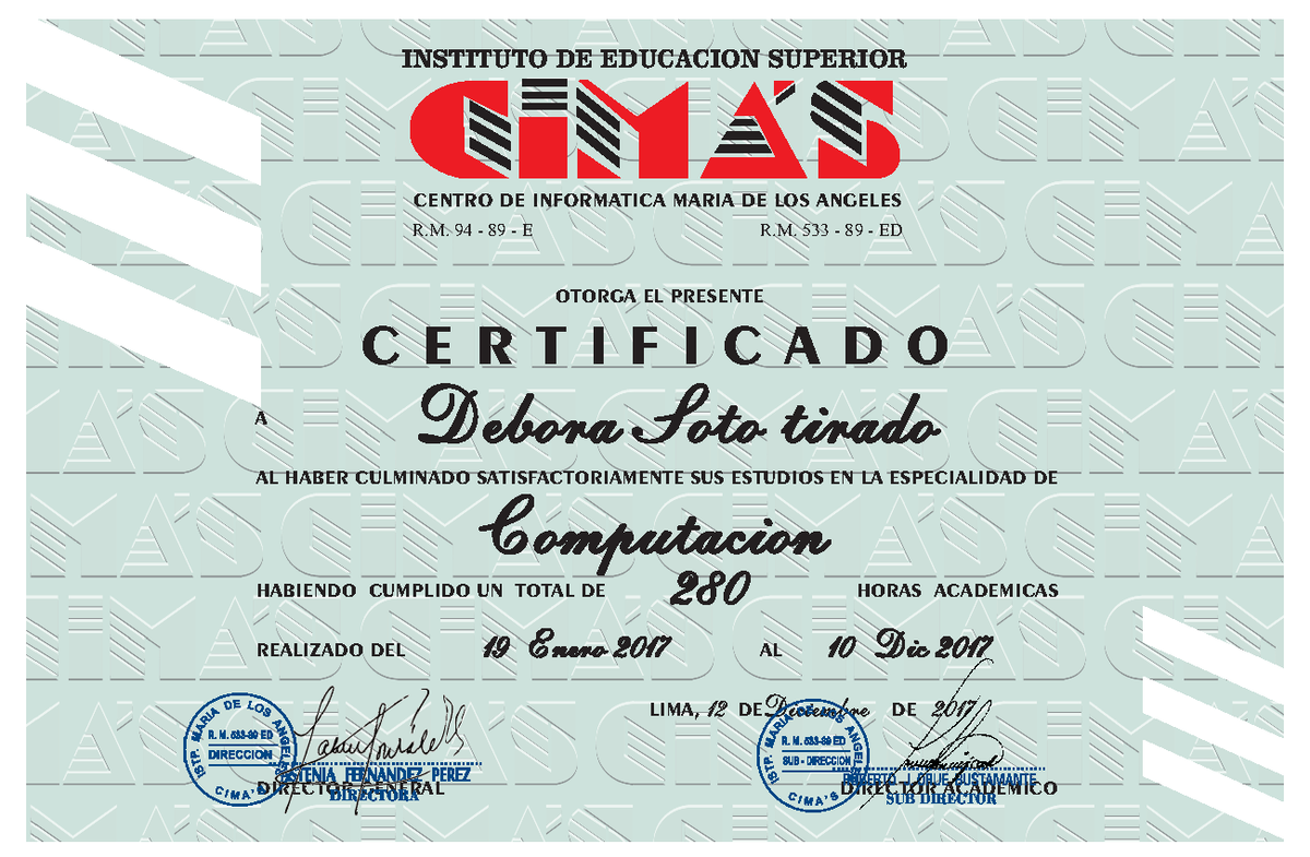Cimas origen - adssdadfff - INSTITUTO DE EDUCACION SUPERIORINSTITUTO DE ...
