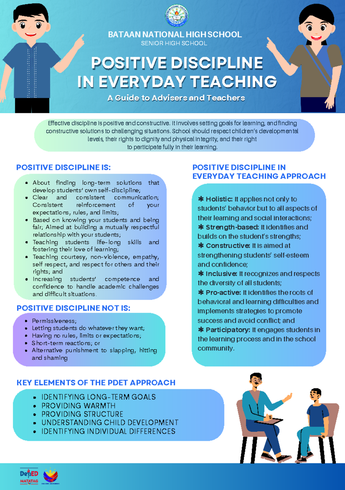 Positive discipline in everyday teaching - BATAAN NATIONAL HIGH SCHOOL ...