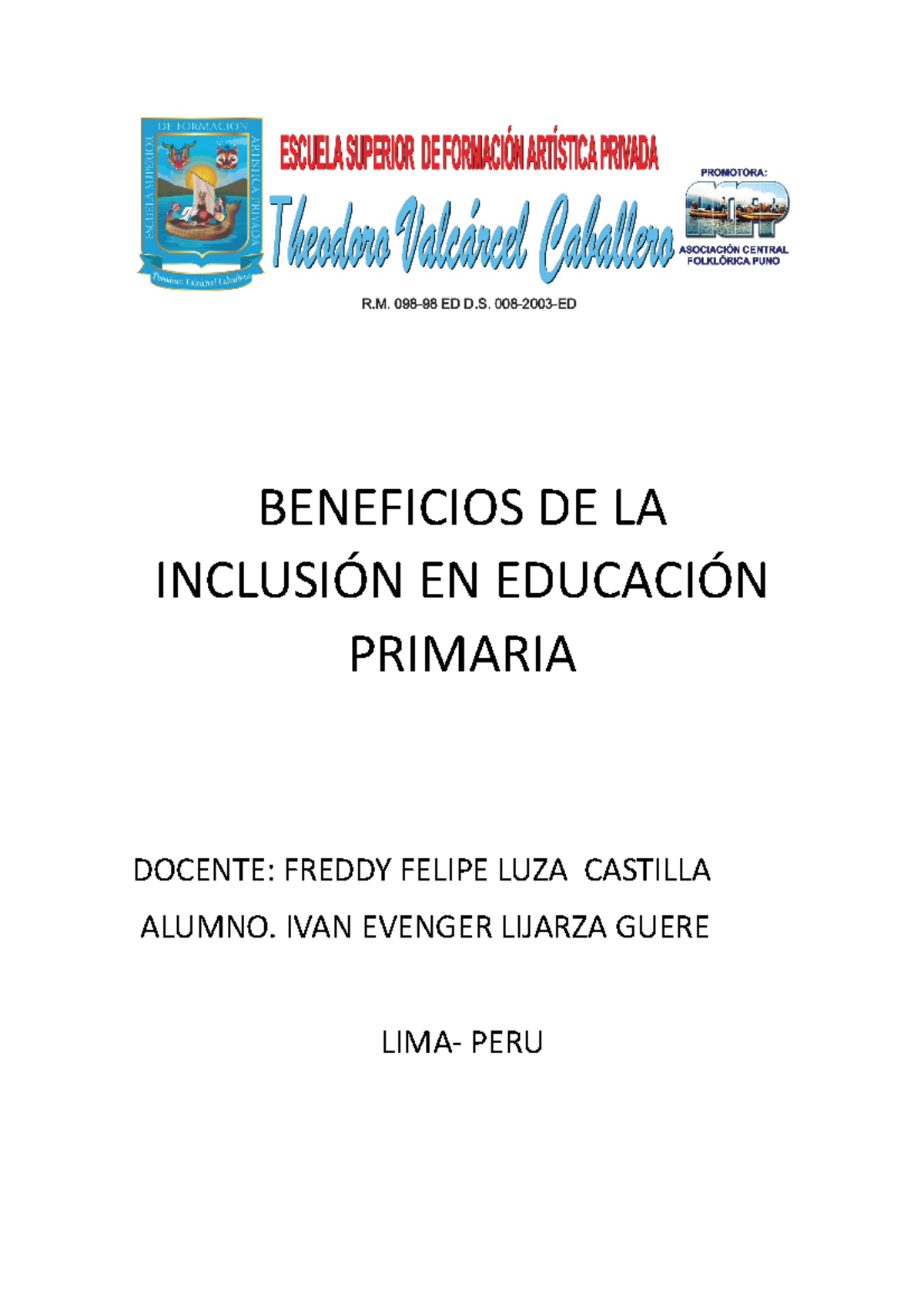 Beneficios DE LA Inclusión EN Educación Primaria - BENEFICIOS DE LA ...