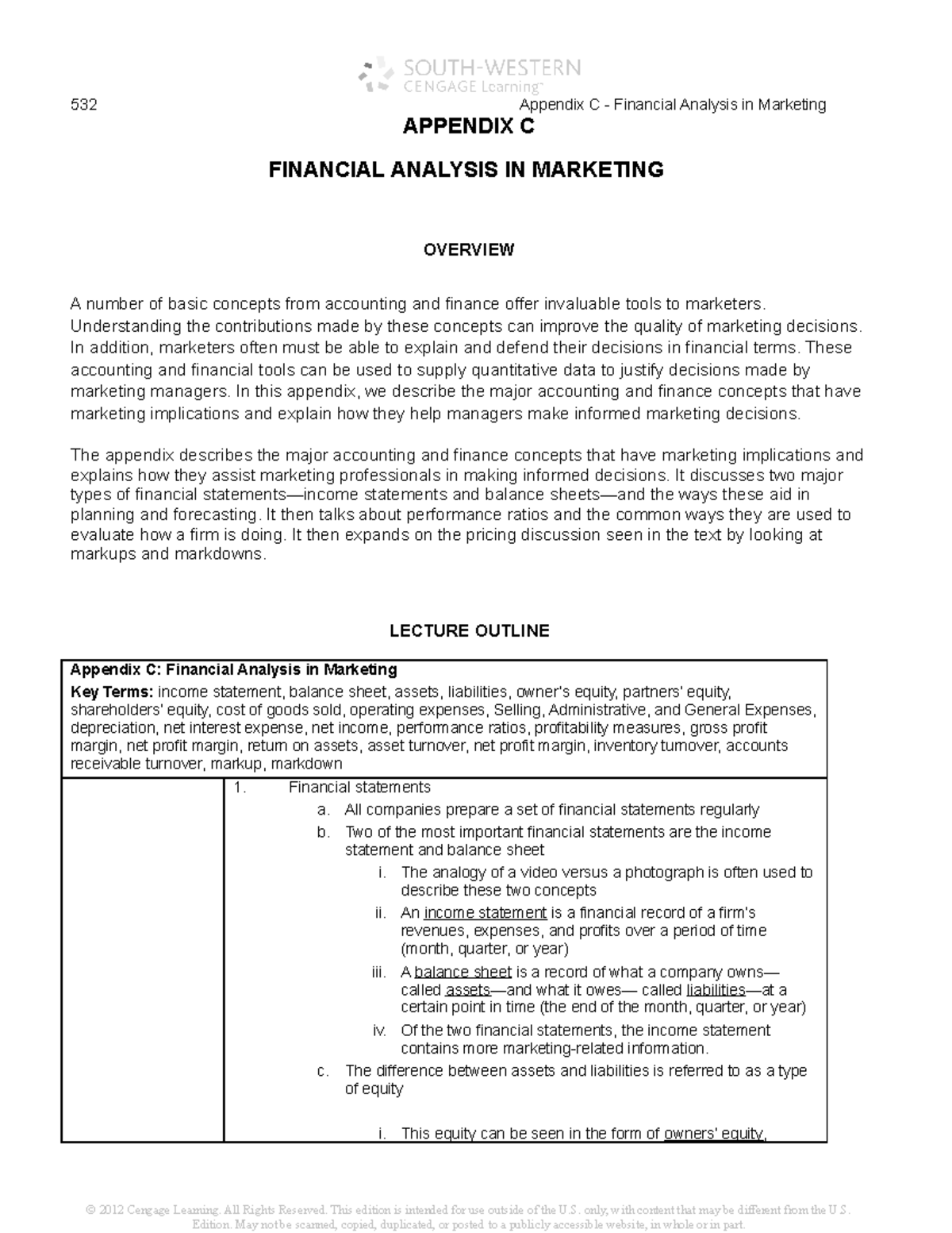End of text Appendix C Financial - APPENDIX C FINANCIAL ANALYSIS IN ...