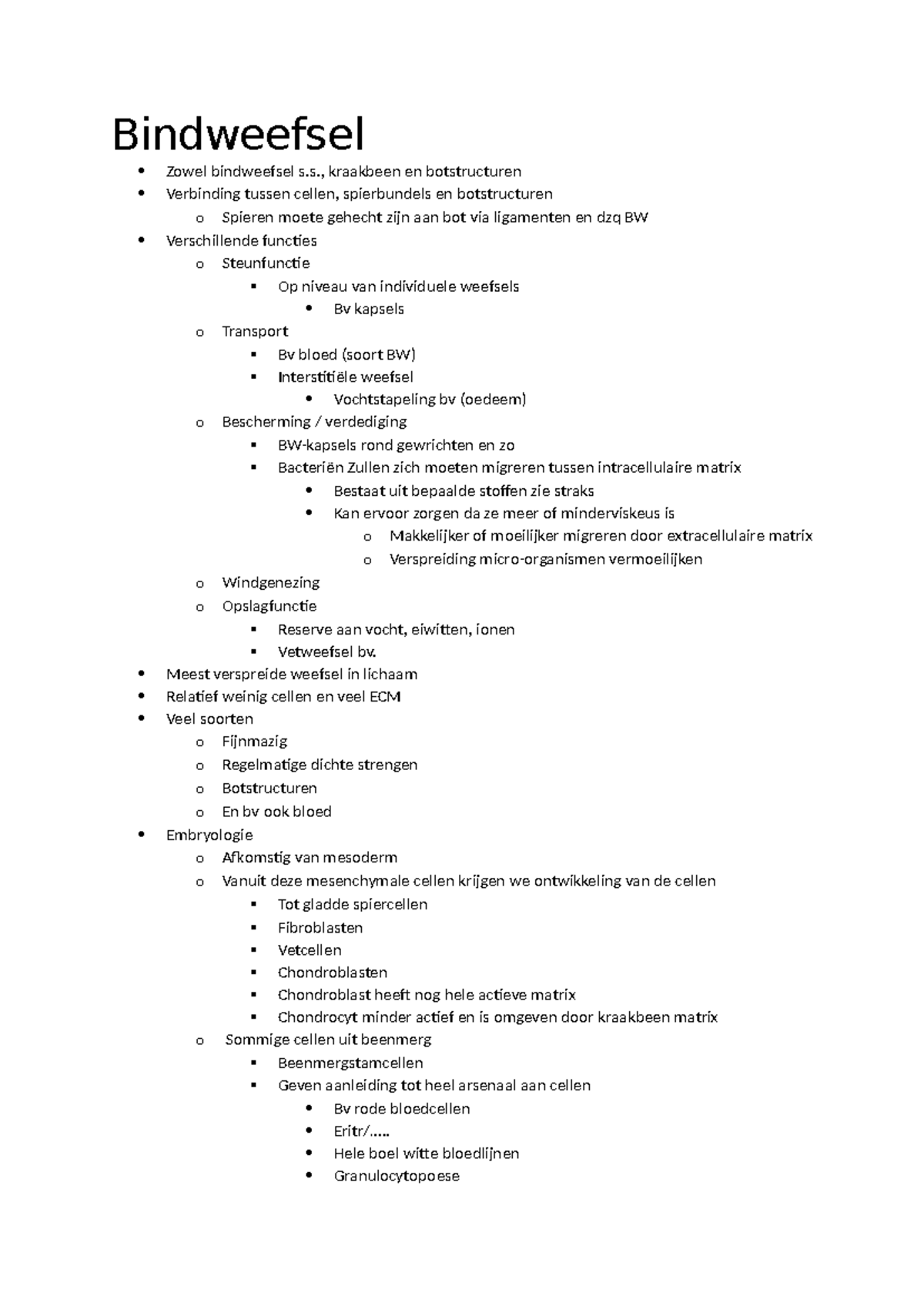 hoofdstuk Bindweefsel - Bindweefsel Zowel bindweefsel s., kraakbeen en ...