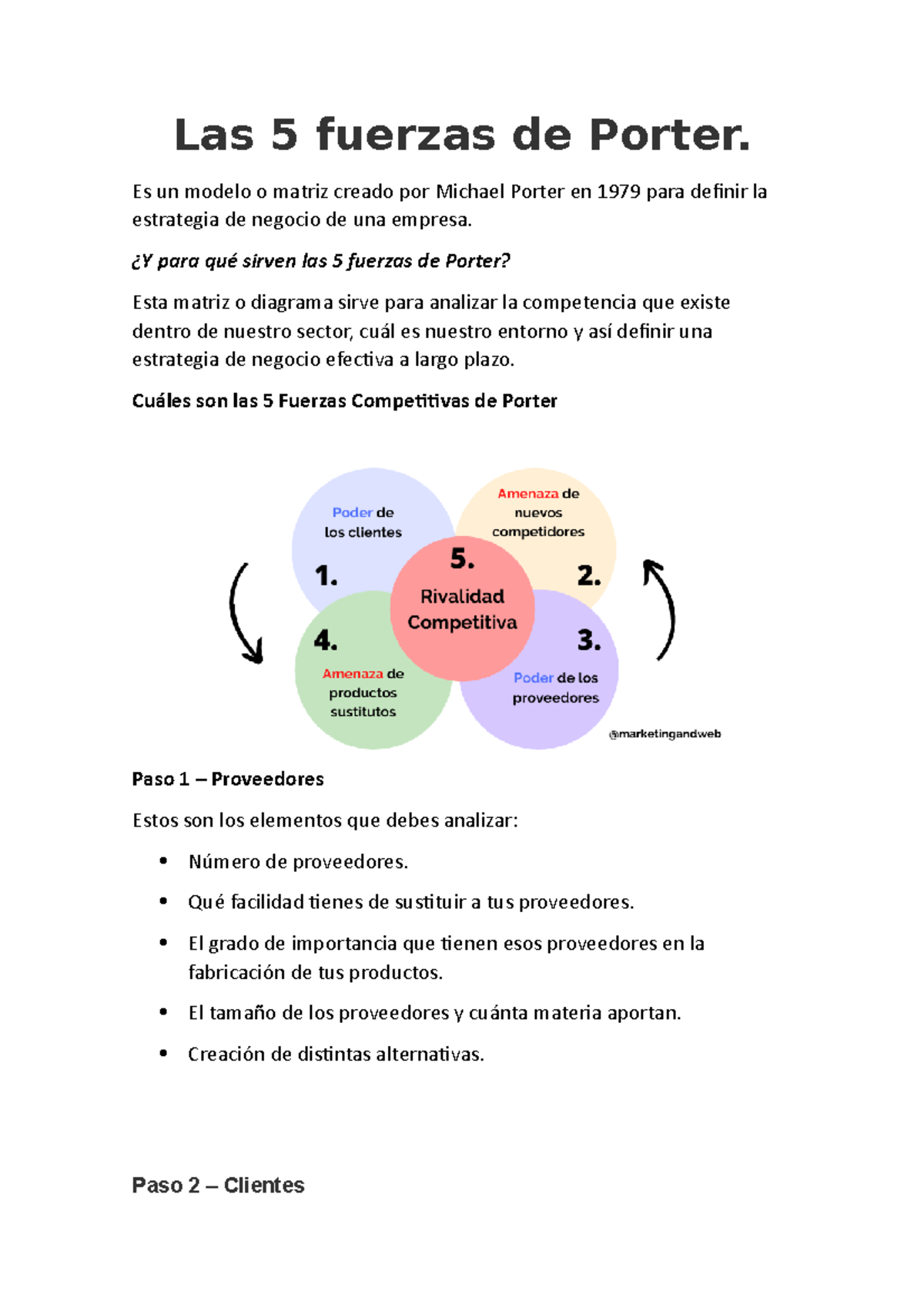 Las 5 fuerzas de Porter. ( Micky Denilson Ancalla Ramos) - Las 5 ...