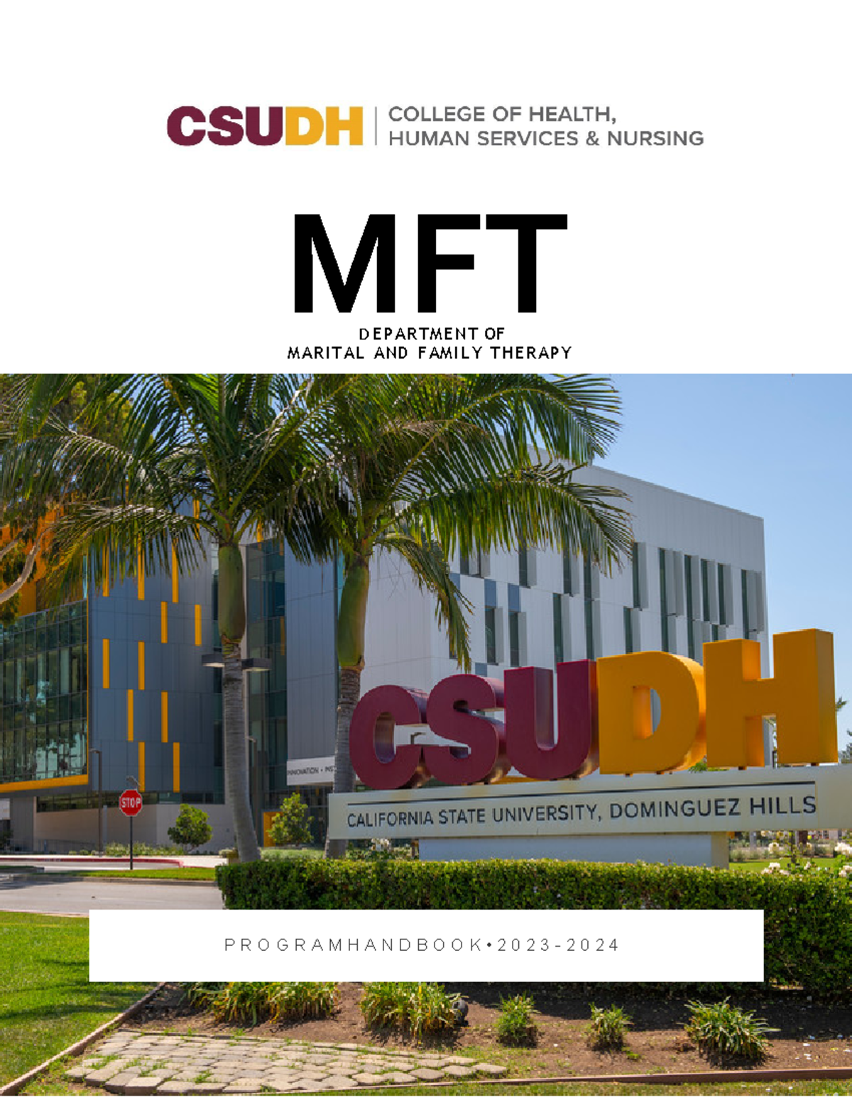 Mft handbook 2023 24 - MFT D E P A R T M E N T OF M A R I T A L A N D F ...