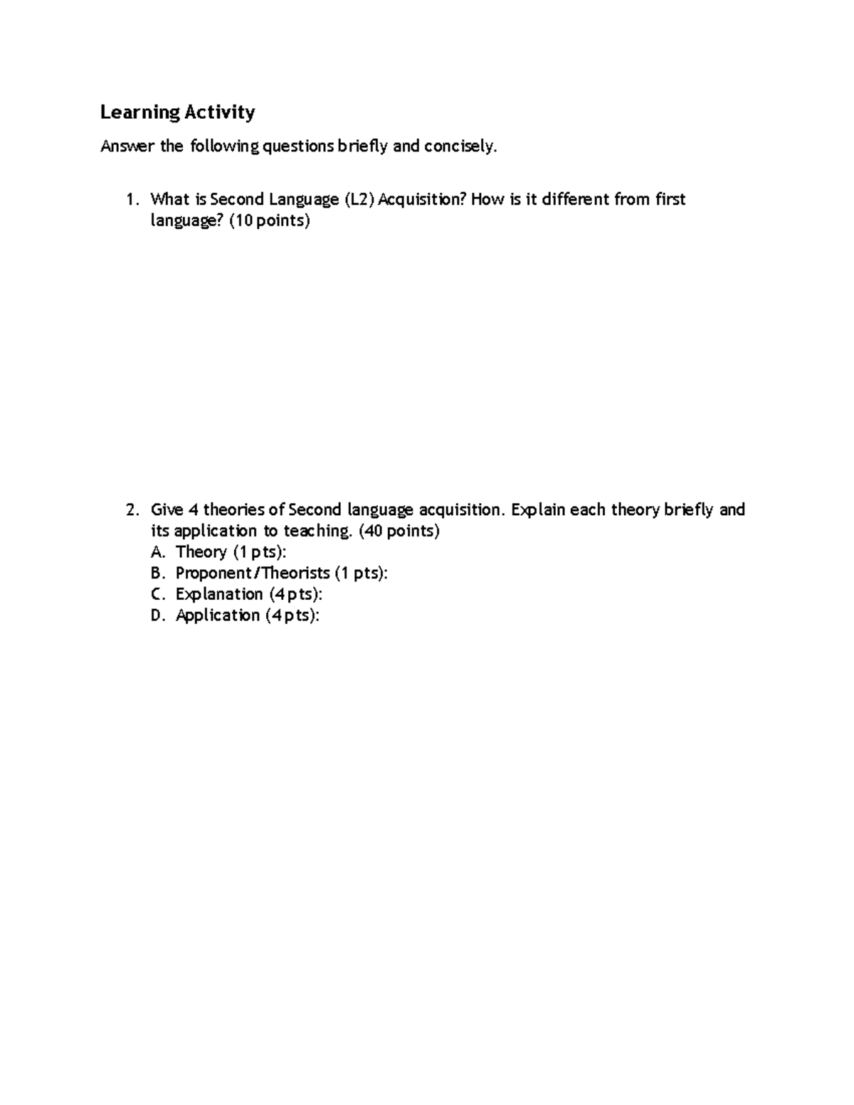 Learning Activity (October 21, 2024) - Bachelor of Secondary Education ...