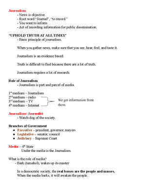 Campus Journalism- Key Notes 2 - The power of the press relies heavily ...