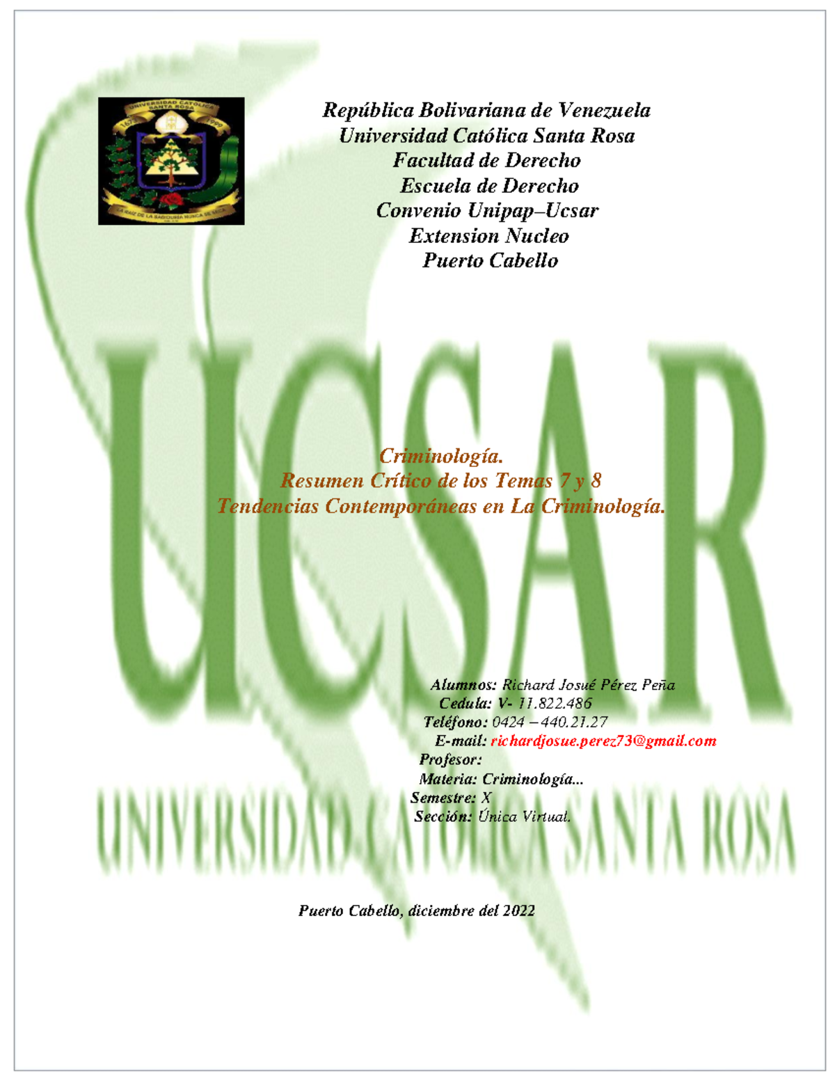 Criminología Temas 7 y 8 - República Bolivariana de Venezuela ...