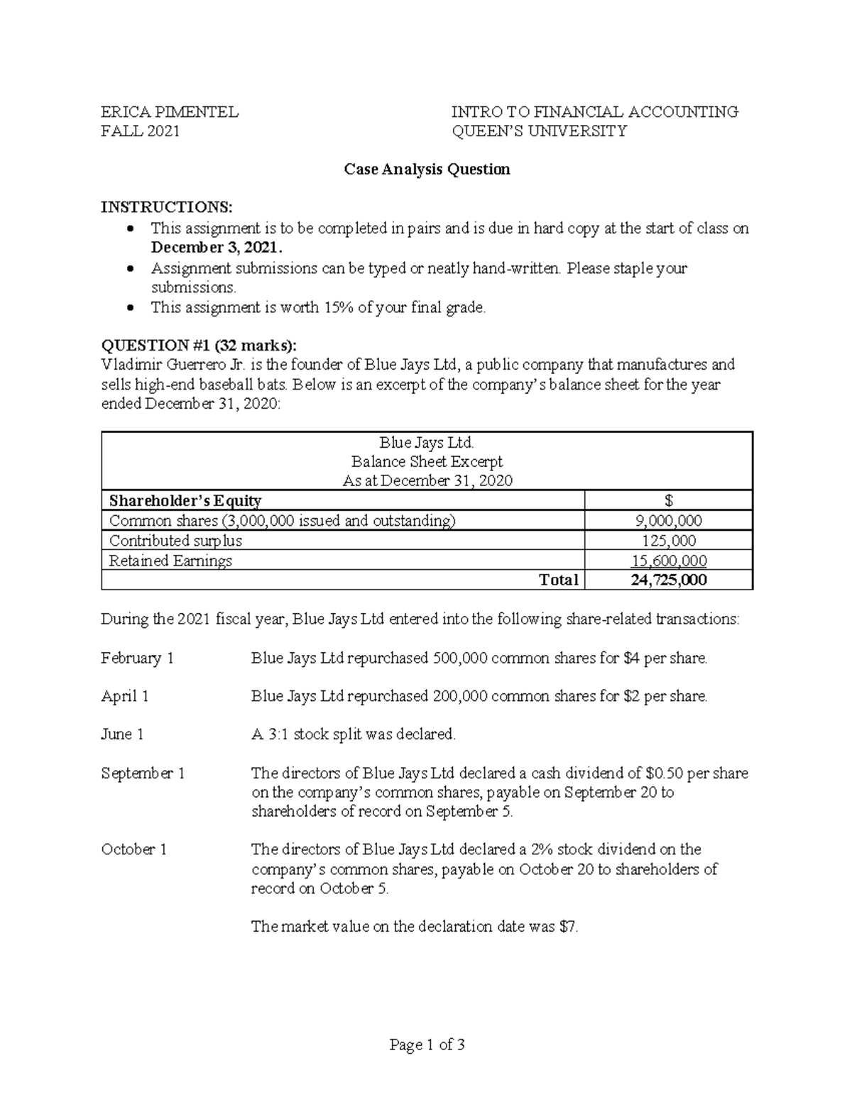 Case Analysis Question V2 - Page 1 of 3 ERICA PIMENTEL INTRO TO ...