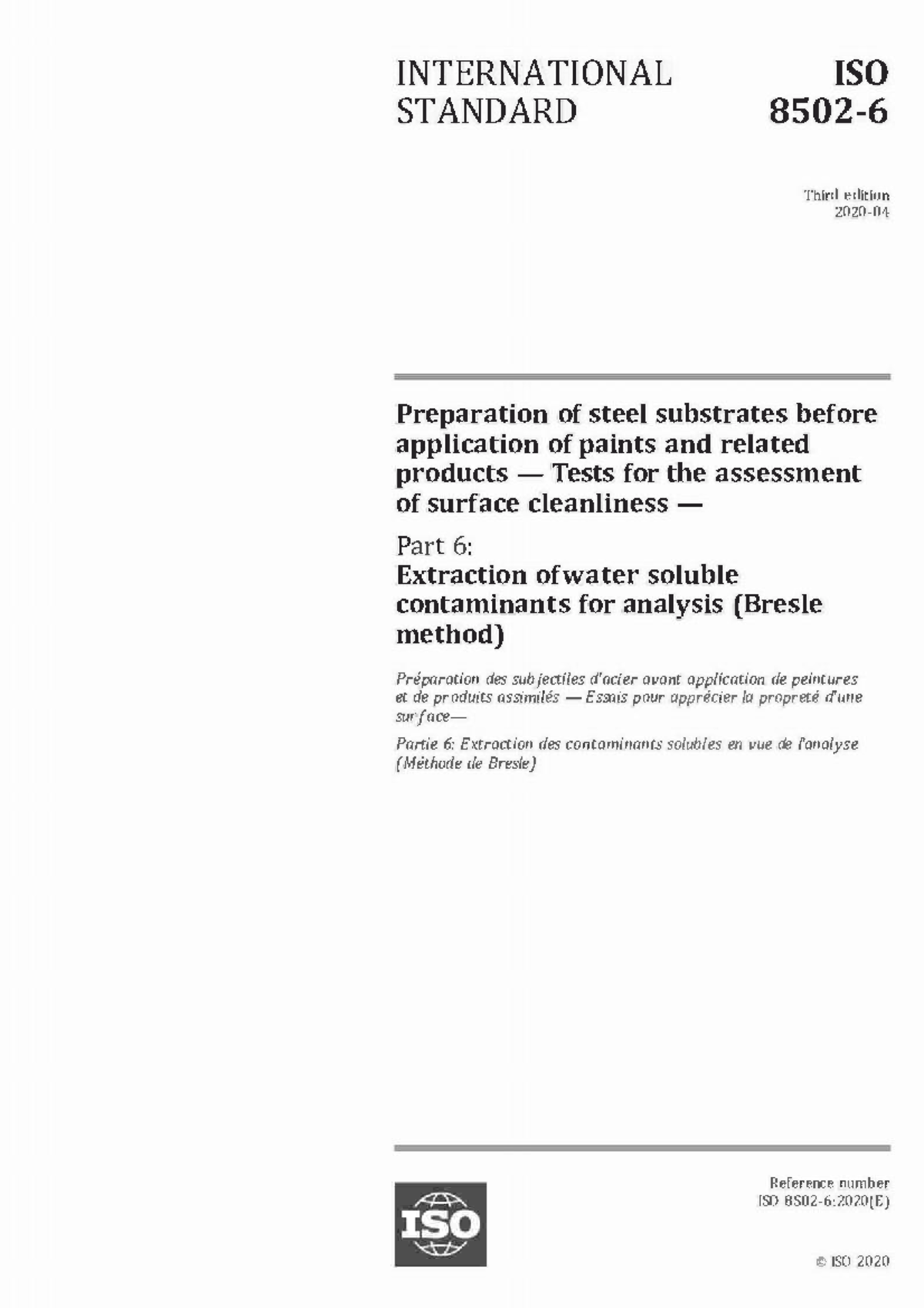 ISO 8502-6-2020 - No necesario - INTERNATIONAL STANDARD ISO 8502- Third ...