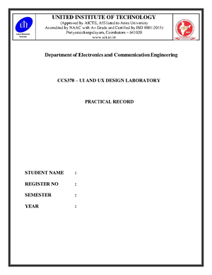 Ui and ux Design - CCS370 - Studocu