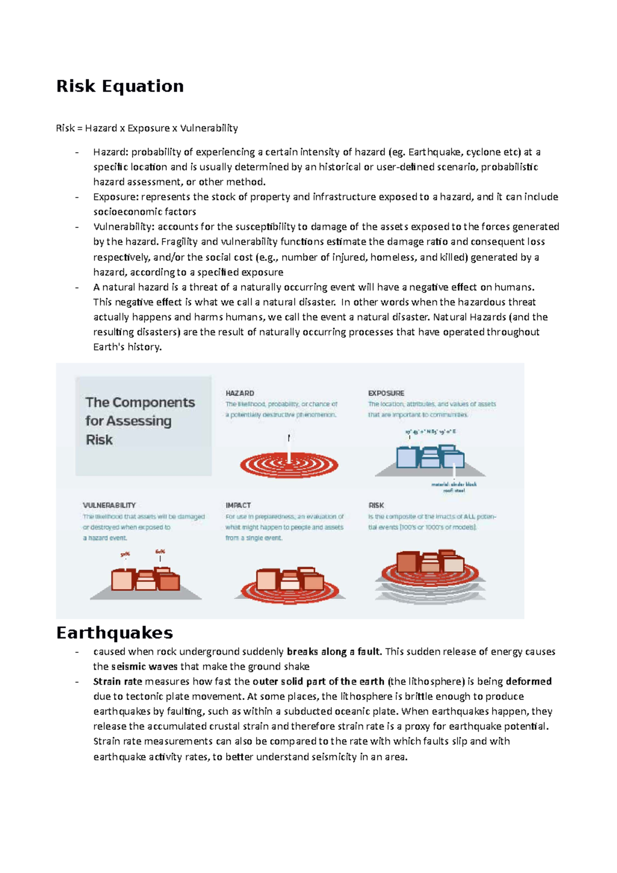 Humanitarian Response - Risk Equation Risk = Hazard x Exposure x ...