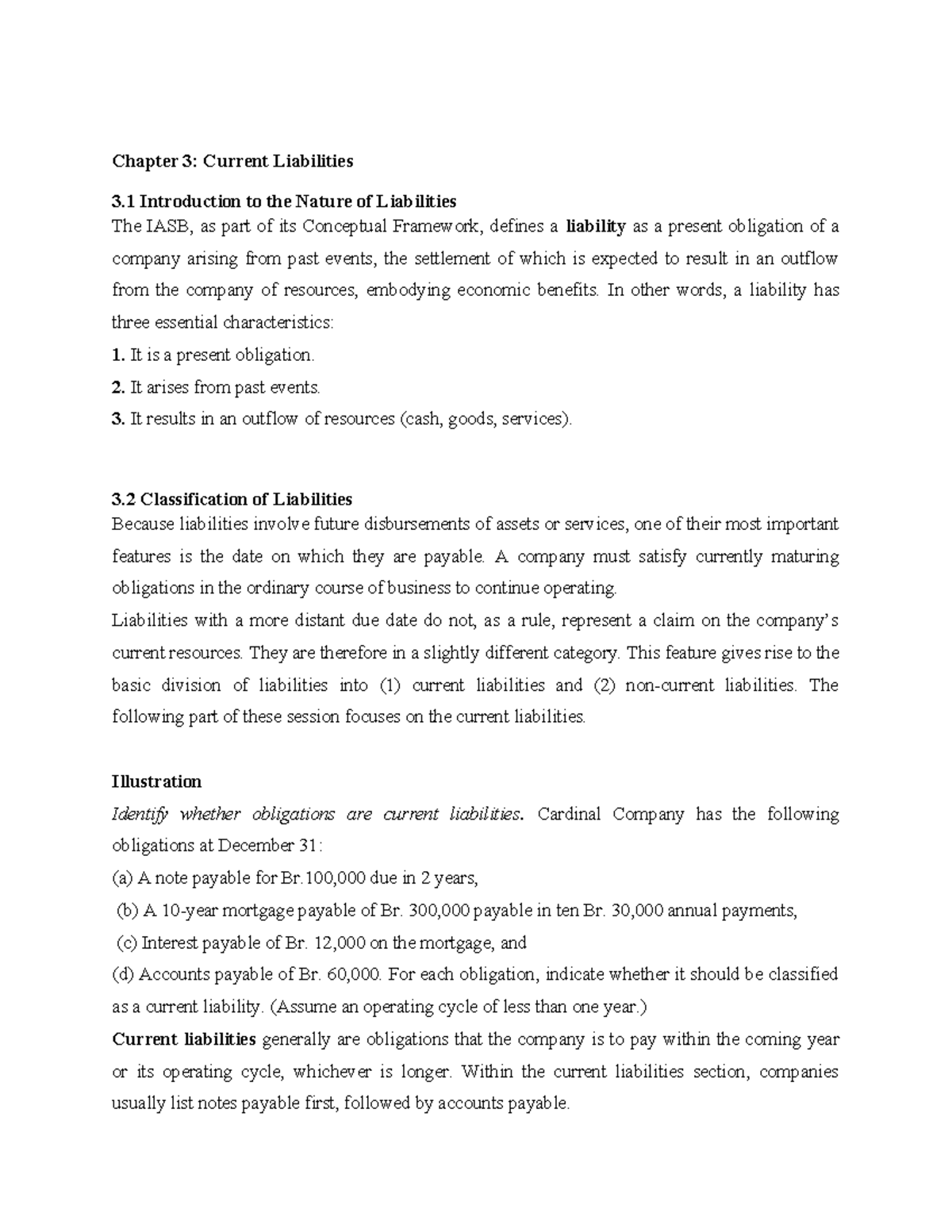 4 5940305869085347780 - Chapter 3: Current Liabilities 3 Introduction to the Nature of ...