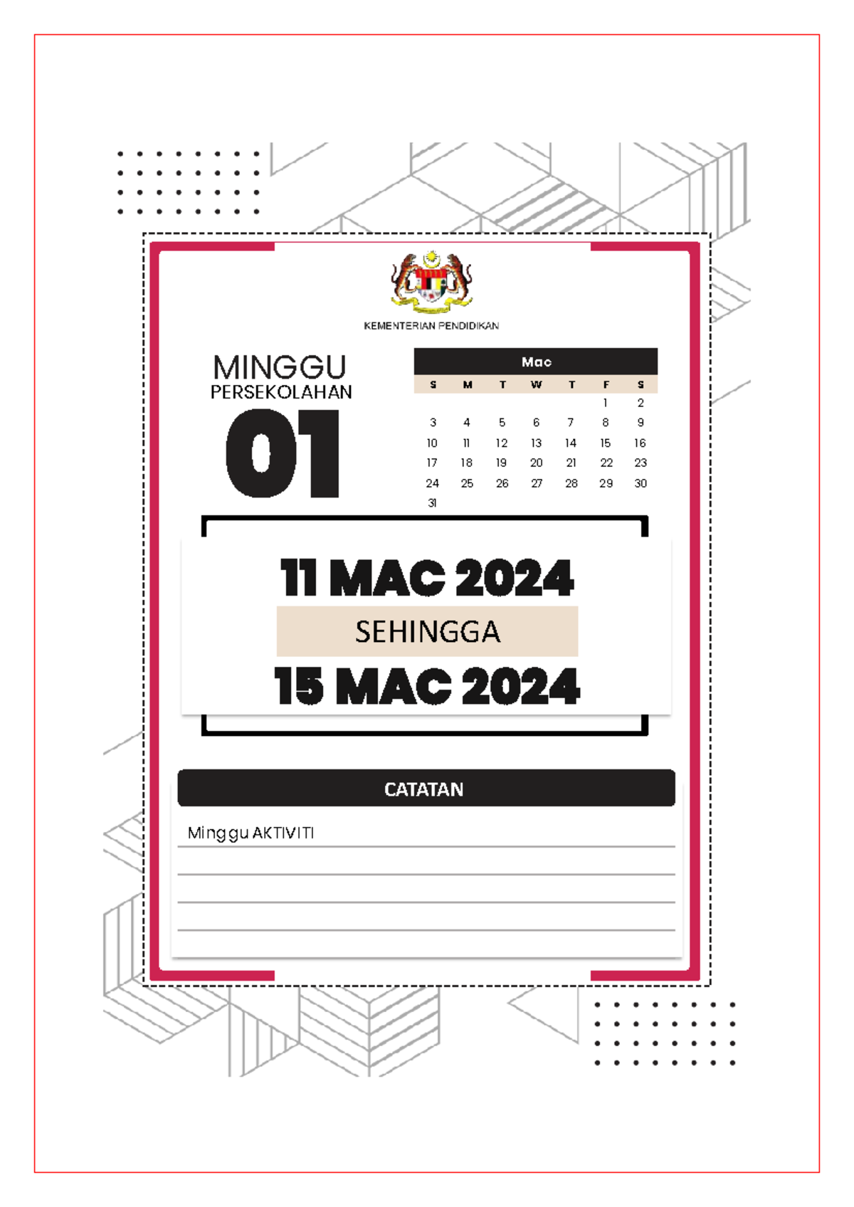 RPH M1 2024 25 - Rancangan Pengajaran Harian - SESI PERSEKOLAHAN 2024 ...