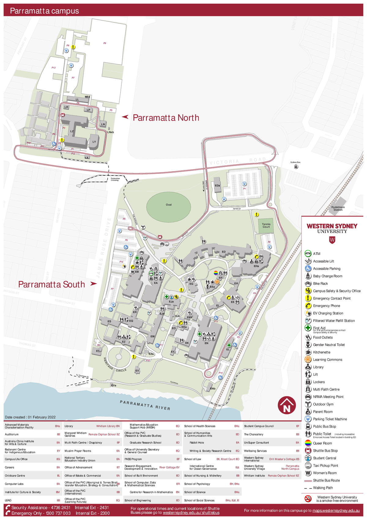 Parramatta Campus General - Map - THOMAS ST TENNYSON ST ENNYSON ST ...