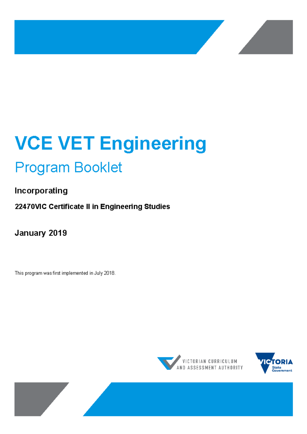 Booklet Engineering 2019 - Program Booklet Incorporating 22470VIC ...