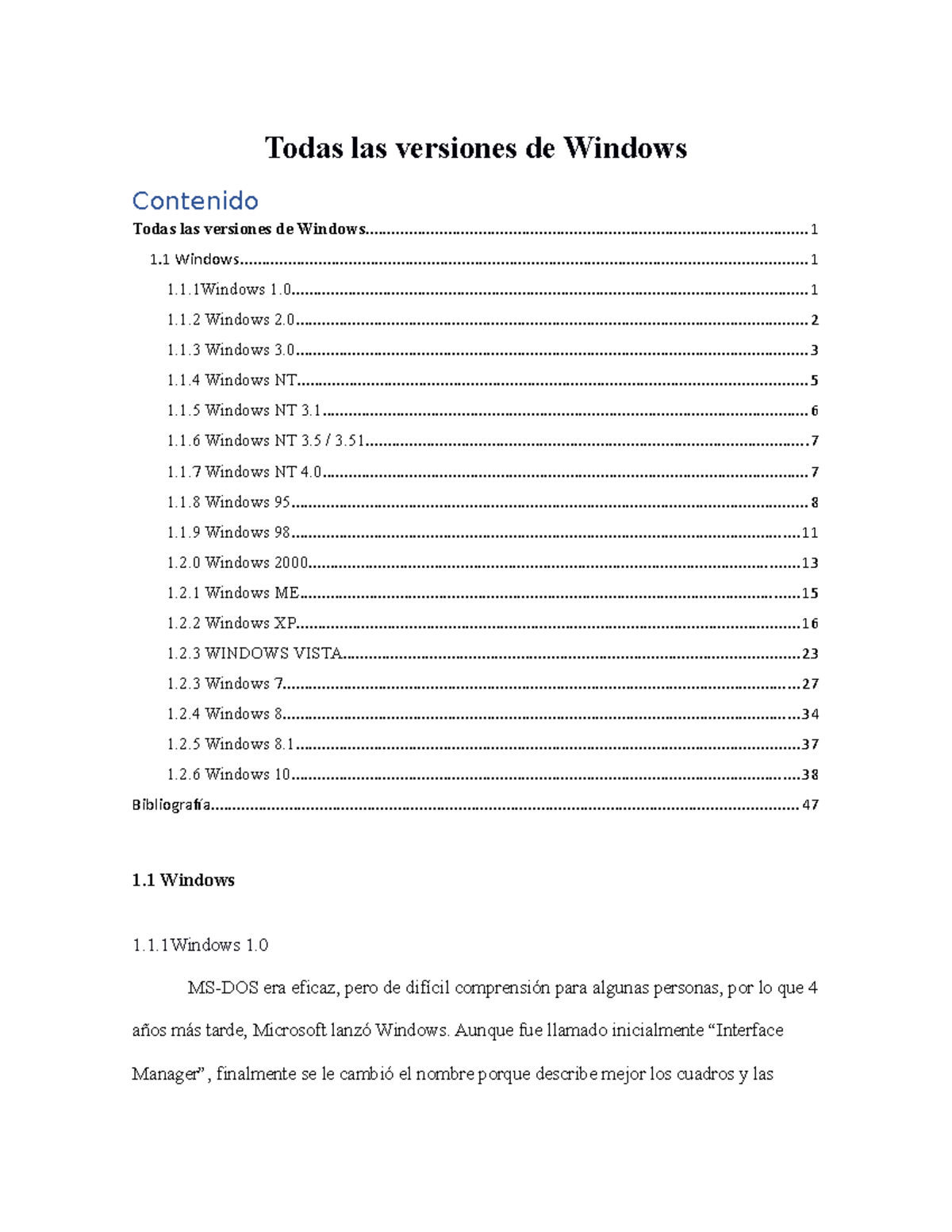 Todas las versiones de Windows - 1 Windows - Studocu