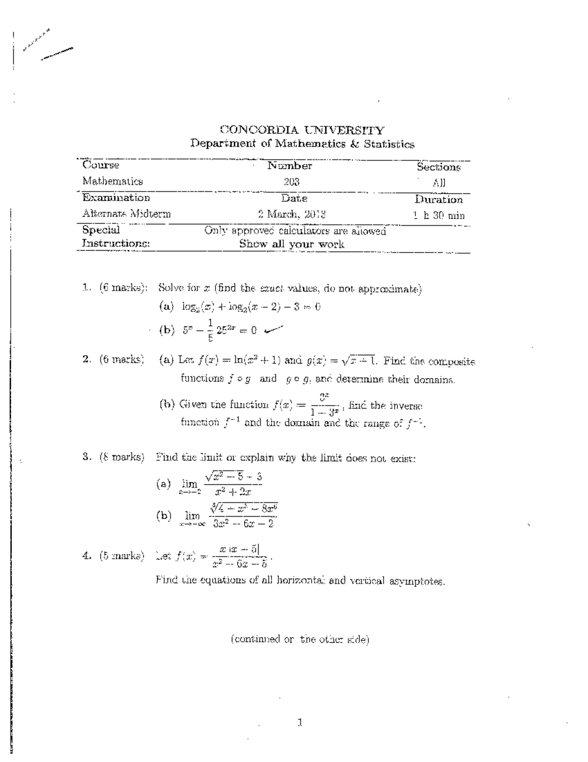 2013 Winter Midterm ALT - MATH 203 - Studocu