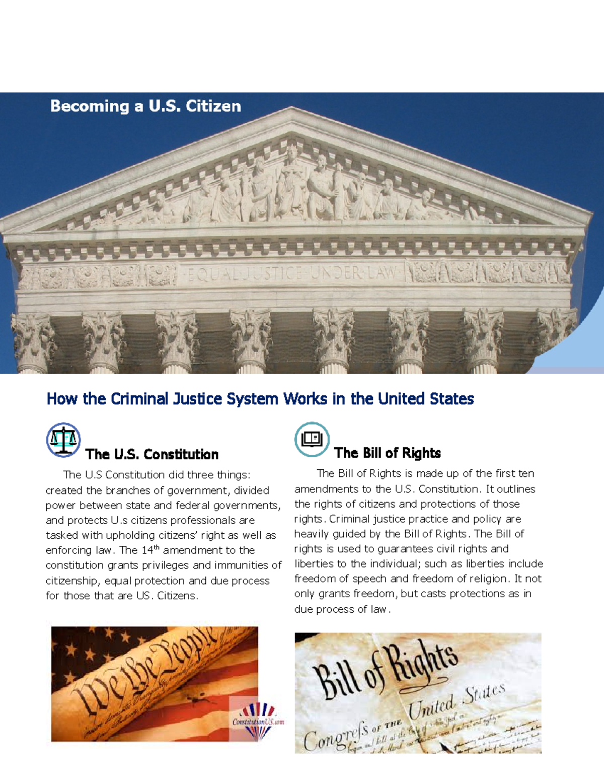 CJ 112 Project One Template - How the Criminal Justice System Works in ...