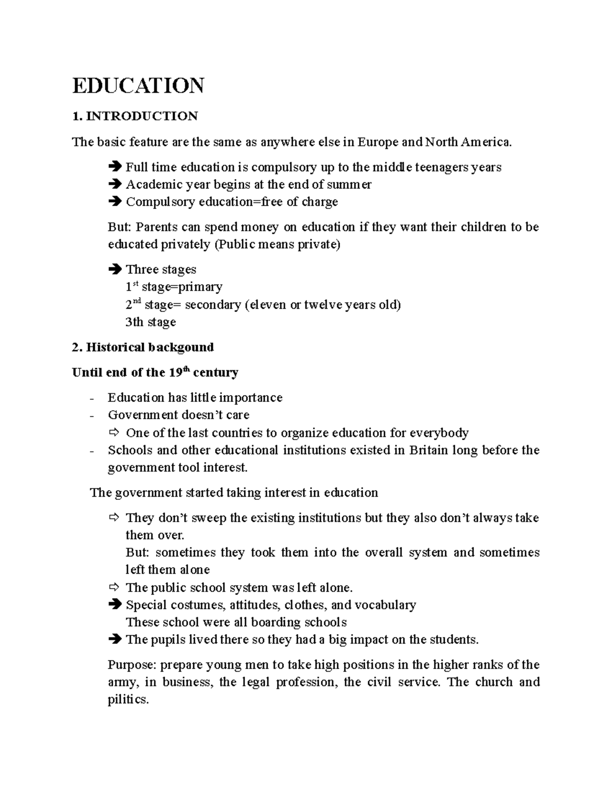Education - EDUCATION 1. INTRODUCTION The basic feature are the same as ...