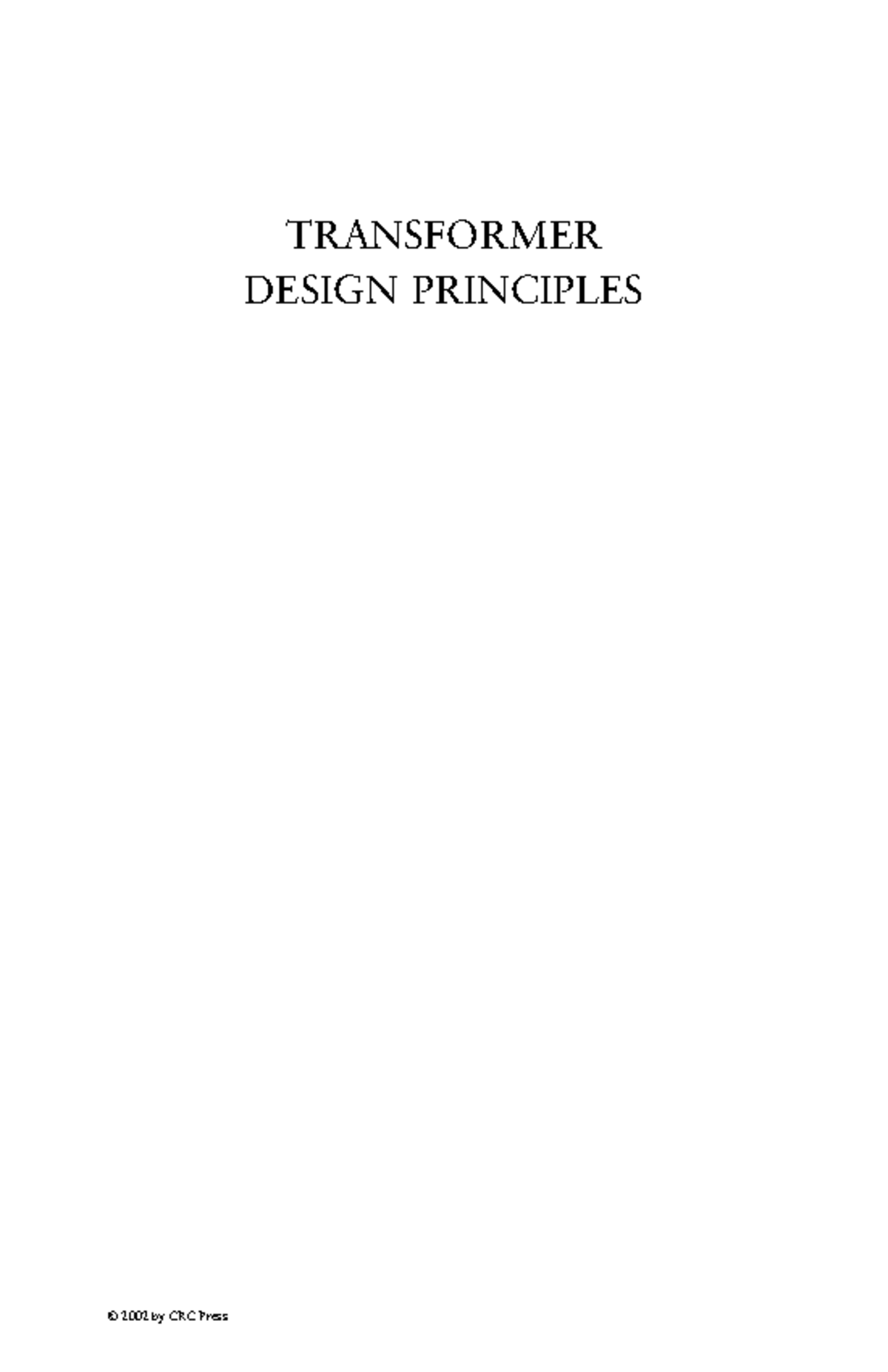 Tf3080fm Contents - transformadores - TRANSFORMER DESIGN PRINCIPLES ...