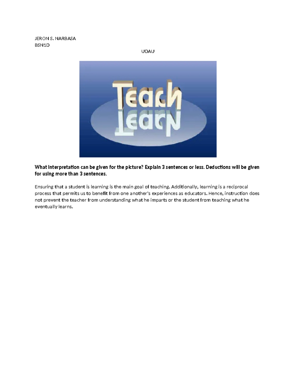 09 M4 Pre-task UDAU Narbasa - JERON S. NARBASA BSN1D UDAU What ...