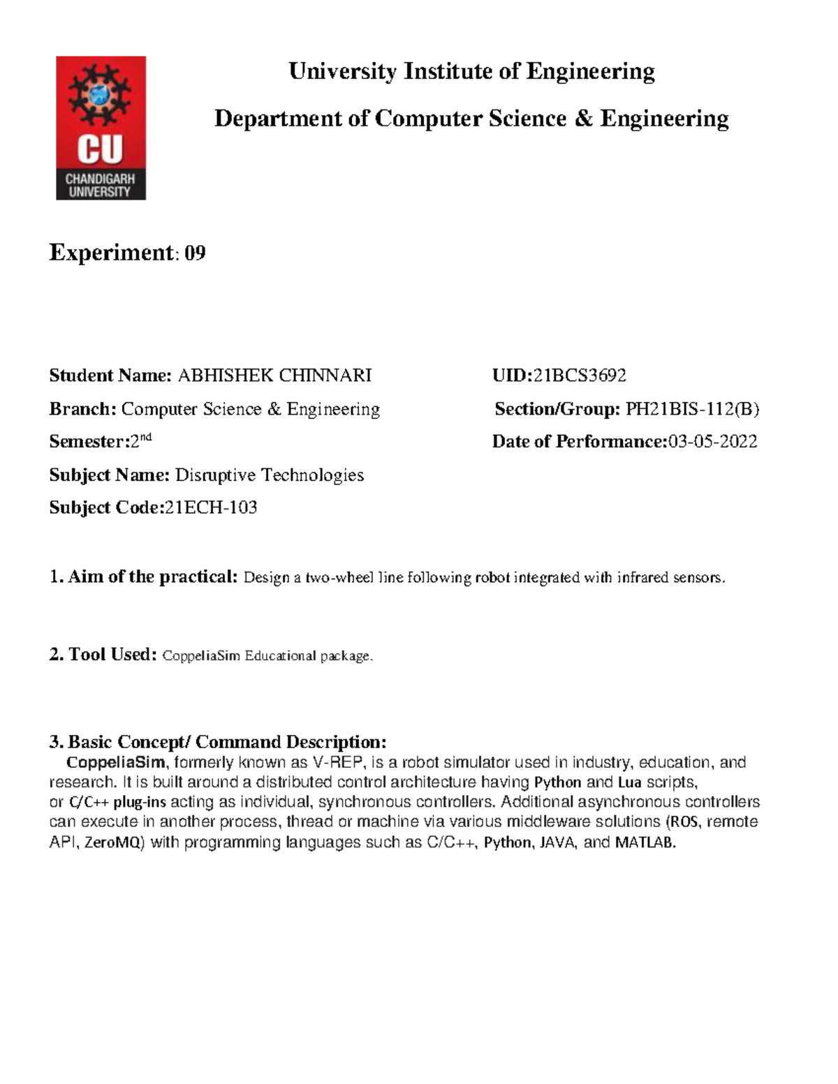 DT 21BCS3692 3 - Worksheet - Department of Computer Science ...