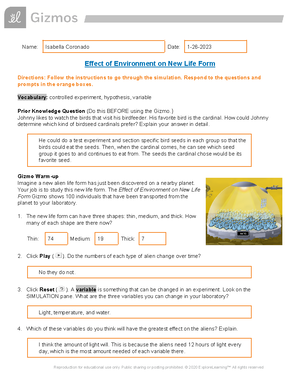 Mouse Genetics Gizmos - Name: Macayla Goodman Date: 1-26- Student ...