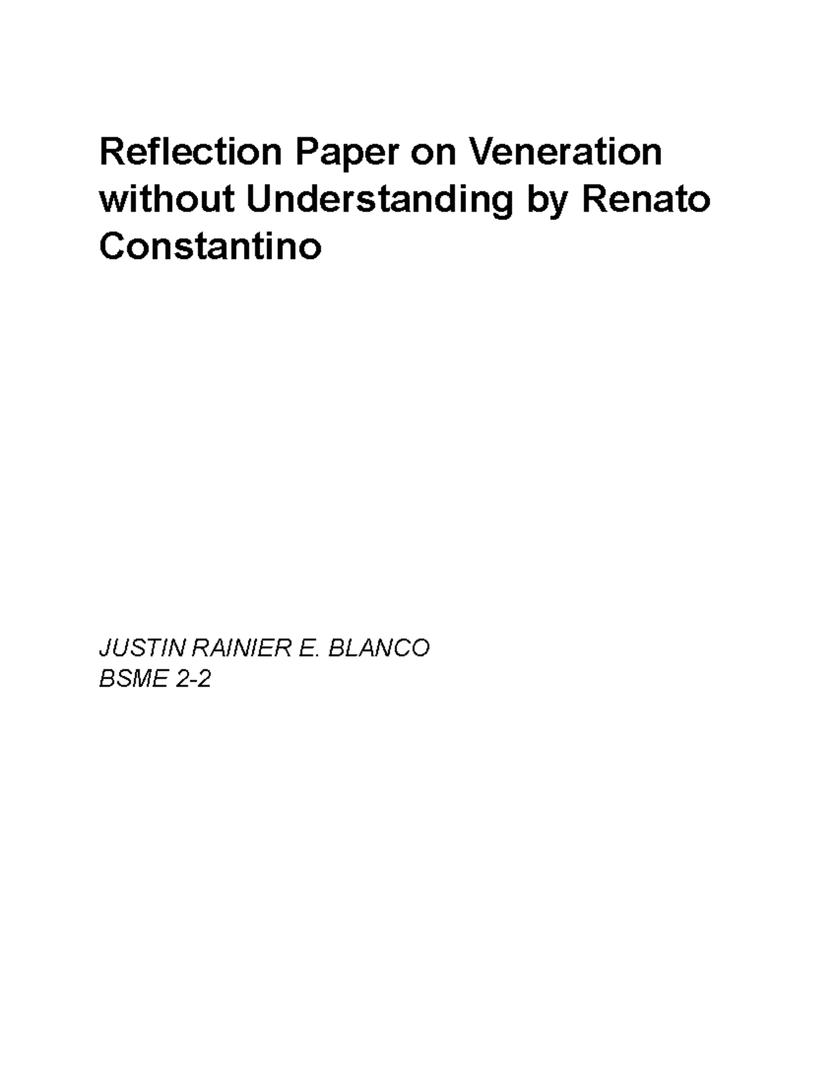 Inbound 4746441566467991440 - Reflection Paper on Veneration without ...