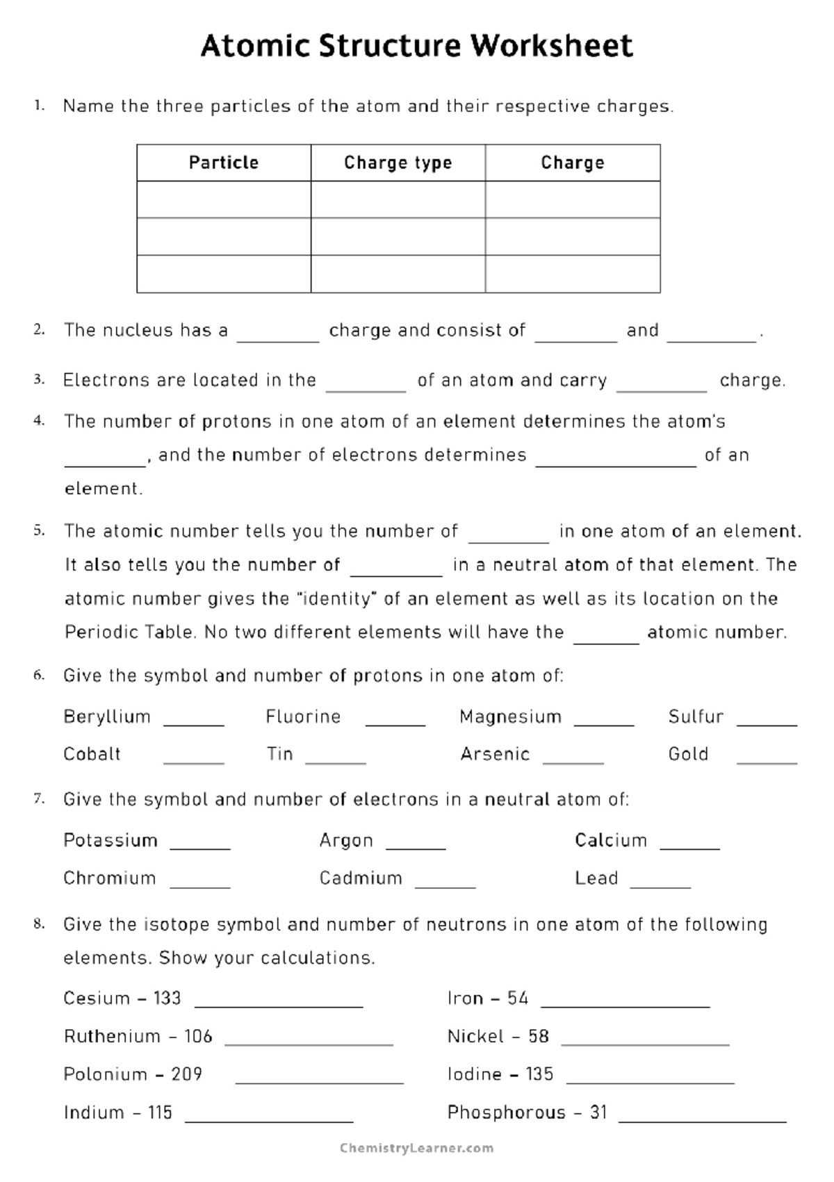 Atomic-Structure-Worksheet - EDMA147 - Studocu