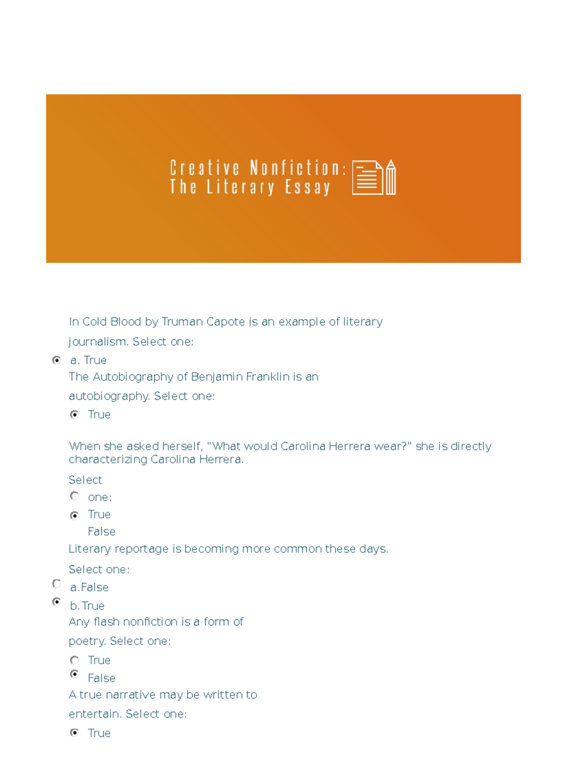 Humss 123 week 1 20 10docx - In Cold Blood by Truman Capote is an ...