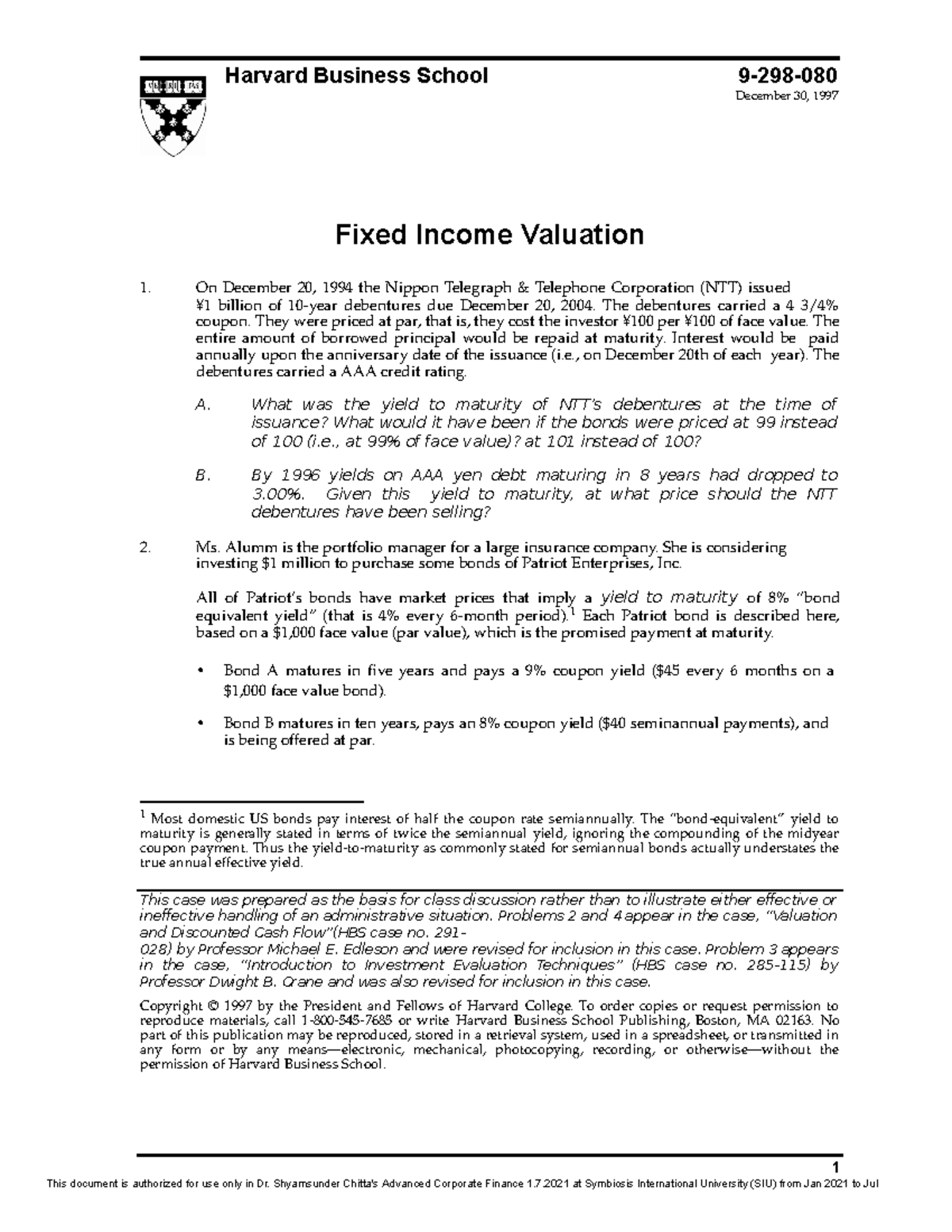 Fixed Income Valuation-converted - 1 This document is authorized for ...